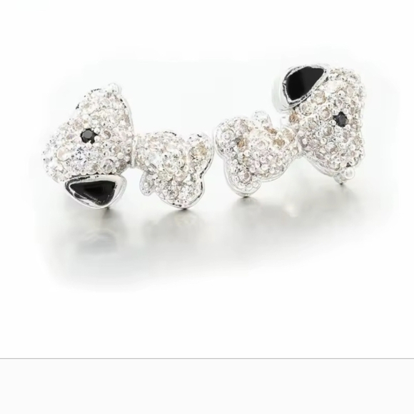 Peanuts | Jewelry | 8k White Gold Snoopy Peanuts Theme Pave Inlay ...